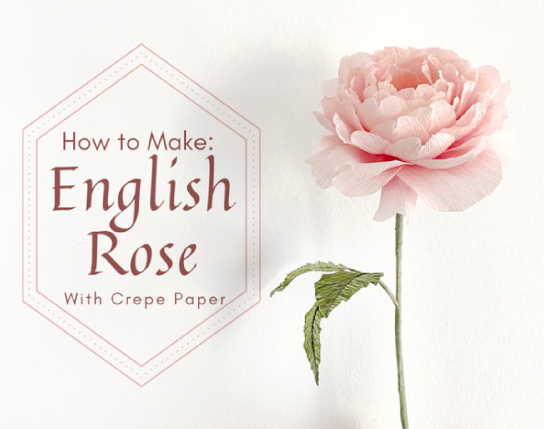 How to make an English Rose with Crepe Paper - Carte Fini