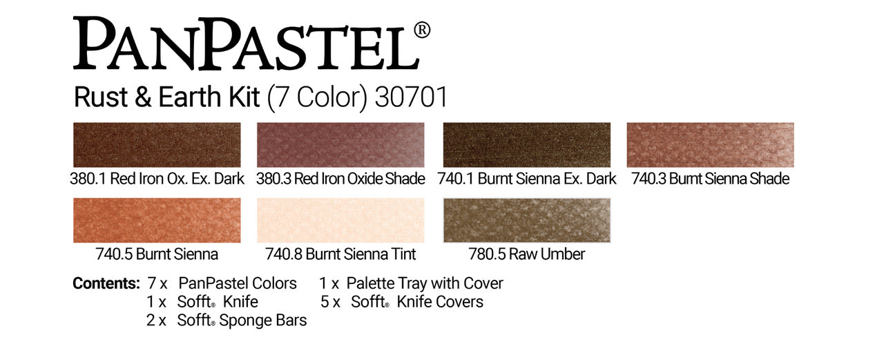 PanPastel - 30701 7 COLOR MODELER'S WEATHERING KIT- RUST & EARTH ...