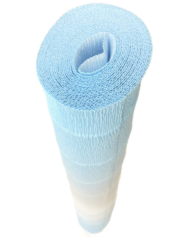 Italian Crepe Paper roll 180 gram - 600/2 CAPRI BLUE NUANCE - Carte Fini