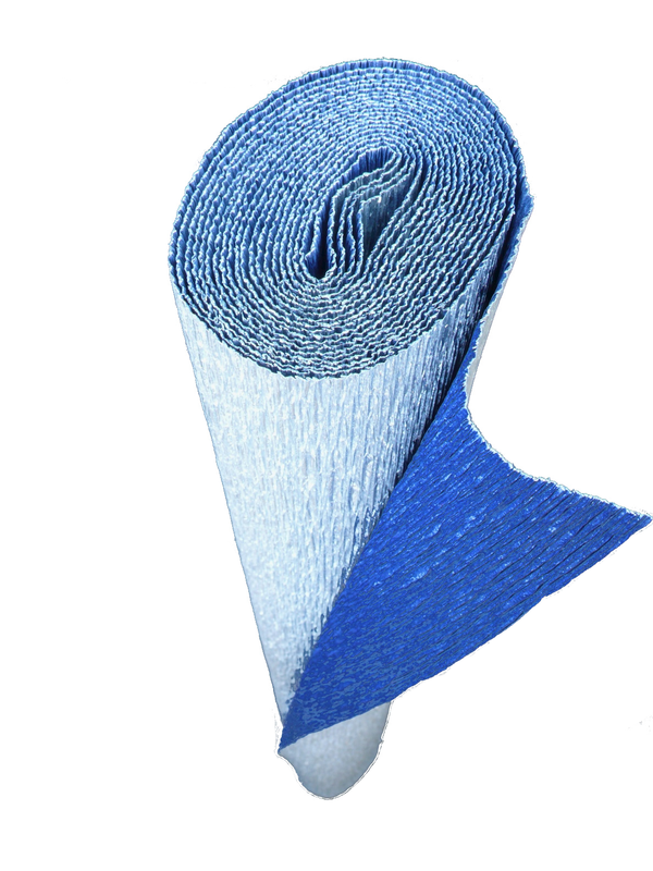 Italian Crepe Paper roll 180 gram - 802/7 Bi-Color METALLIC SILVER/NAV ...