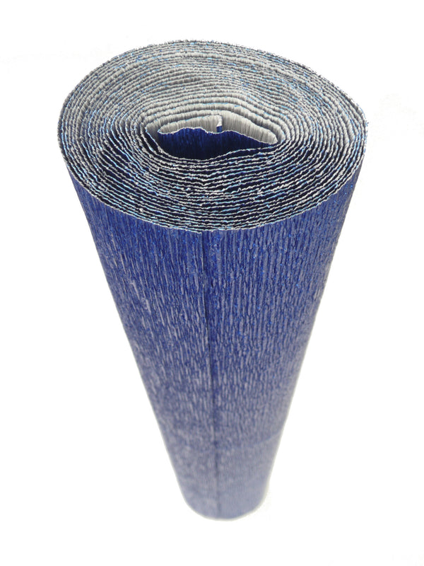 Italian Crepe Paper roll 180 gram - 805 BLUE METALLIC - Carte Fini